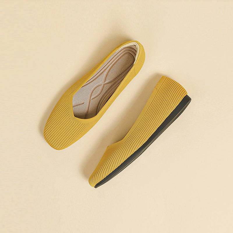 Women's Square Toe Knit Ballet Flats – Dancing GaGa