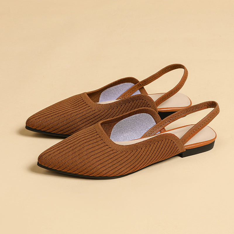 Women's Pointed Toe Knit Ballet Slingback Flats – Dancing GaGa