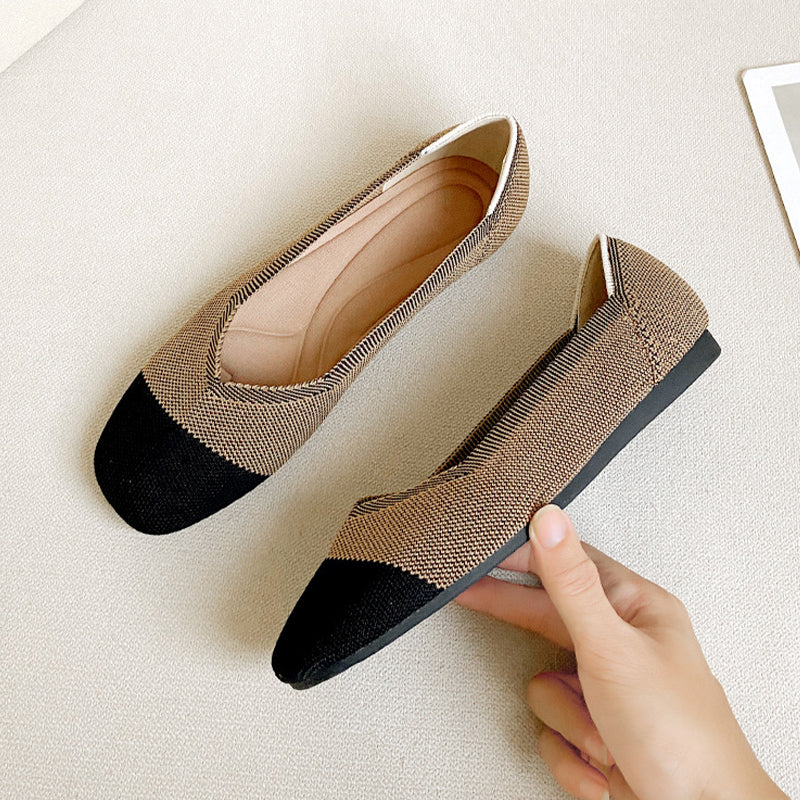 Women's Square Toe Knit Ballet Flats – Dancing GaGa