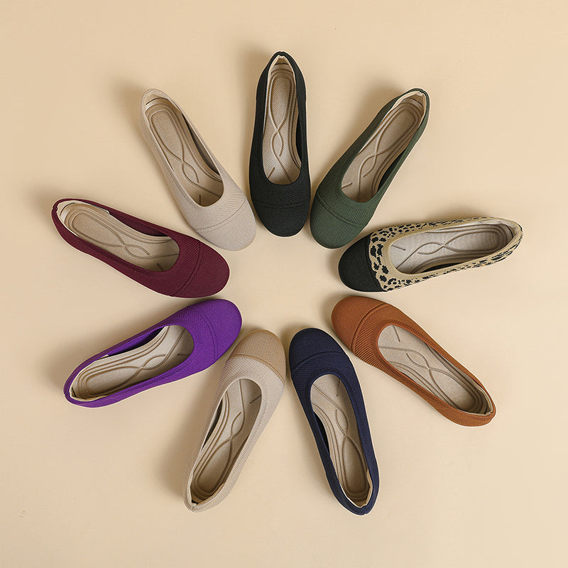 Women's Round Toe Knit Ballet Flats – Dancing GaGa