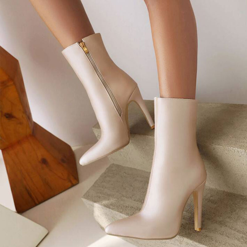 QIQI Women's 11cm Heel Rubber Sole Heels Dance Boots Jazz Street Sole ...