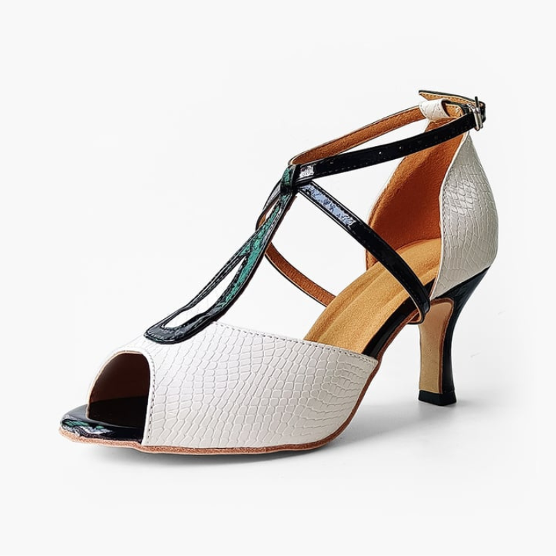 Women's Leatherette Customized Heel Ballroom Salsa Latin Dance Shoes ...