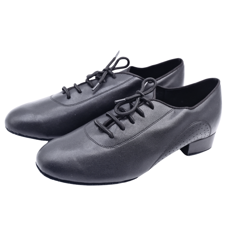 Men's 2cm Black Leatherette Heels Ballroom Dance Shoes – Dancing GaGa