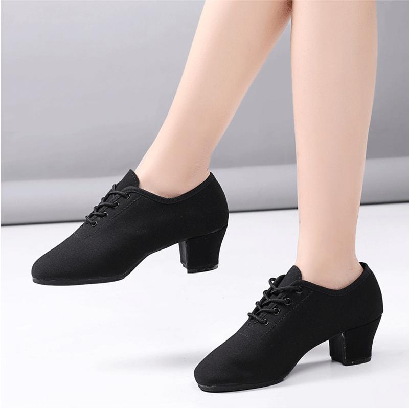 Women's Canvas 5cm Heels Ballroom Shoes Teaching & Practice Shoes ...