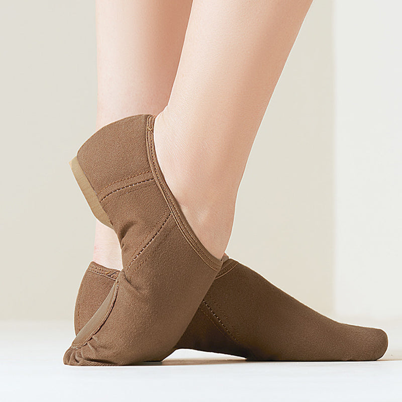 Canvas Dark Brown Flats Jazz Teaching & Practice Shoes – Dancing GaGa