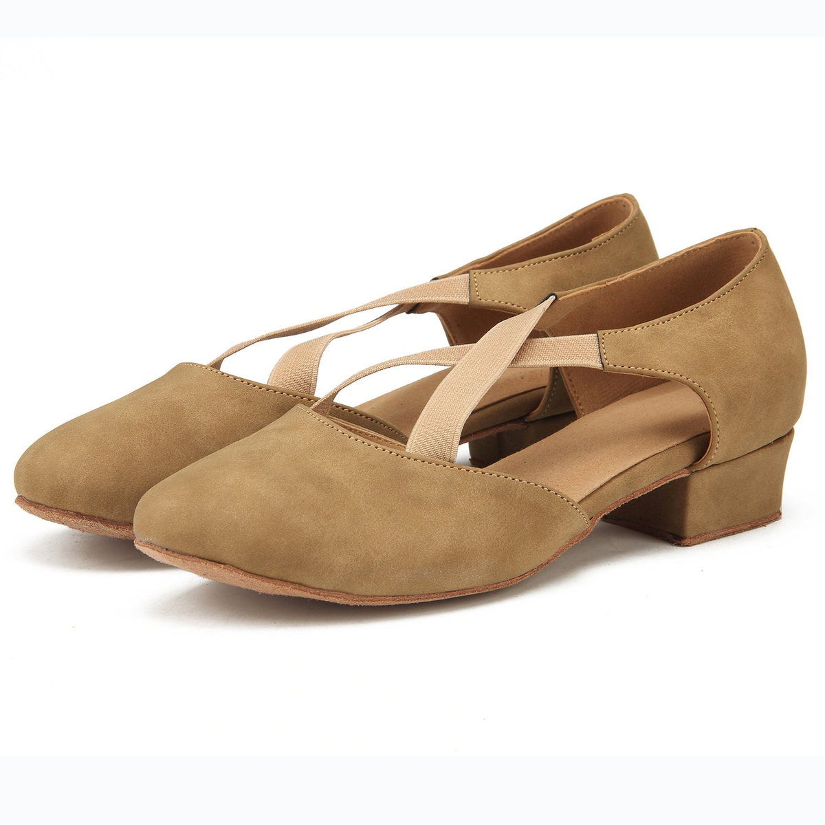 Women's Suede 3.5cm Heels Ballroom Dance Shoes Swing Dance Shoes ...